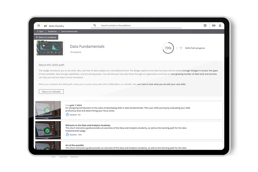 Workforce upskilling and reskilling platform: EY Skills Foundry | EY - New Zealand