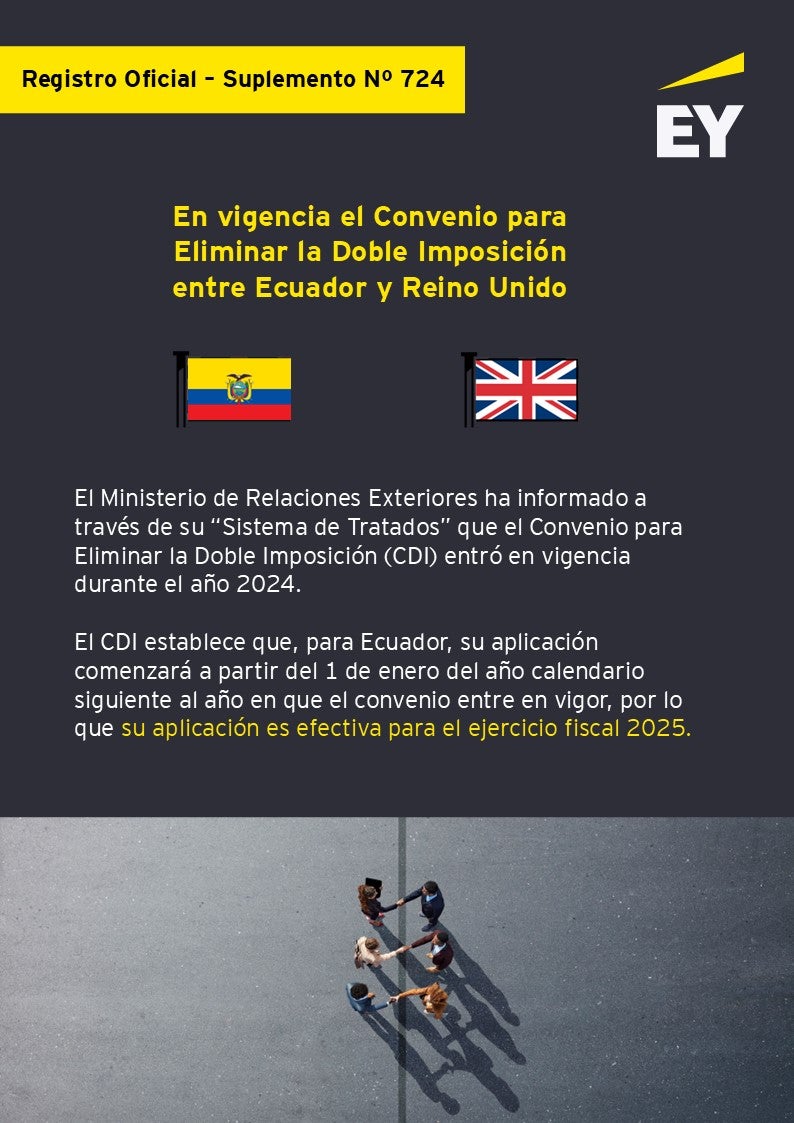 Vigencia del CDI Ecuador – Reino Unido | EY Ecuador