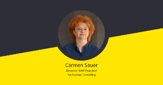 Carmen Sauer is the new SAP Practice Director in the Technology Consulting department of EY ...