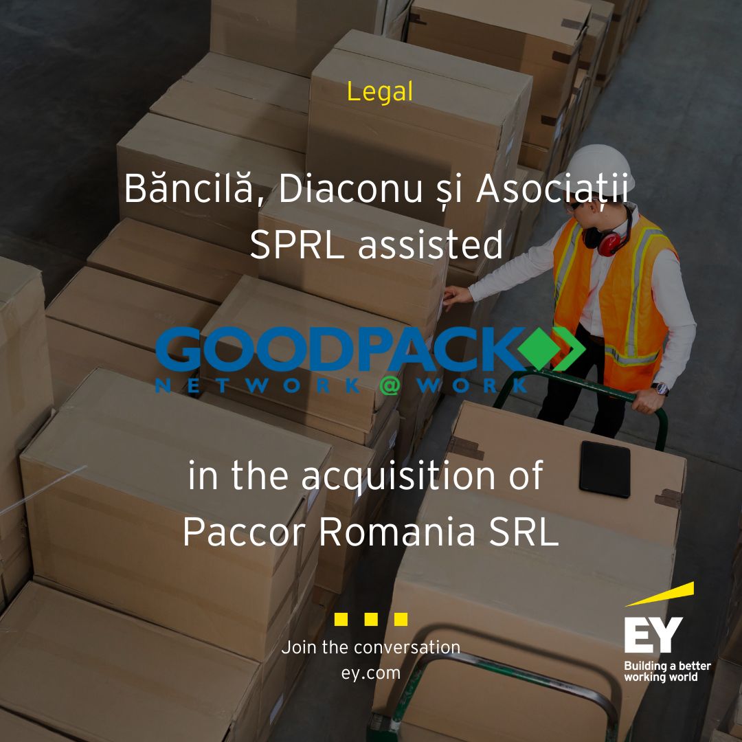 Băncilă, Diaconu și Asociații SPRL assisted Goodpack SARL in the ...